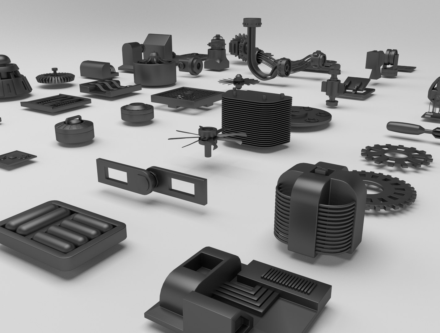 Technical Parts 3d Model
