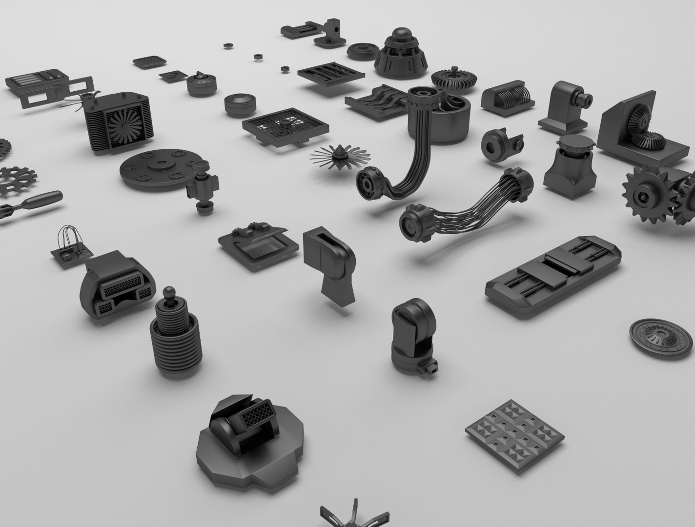Technical Parts 3d Model