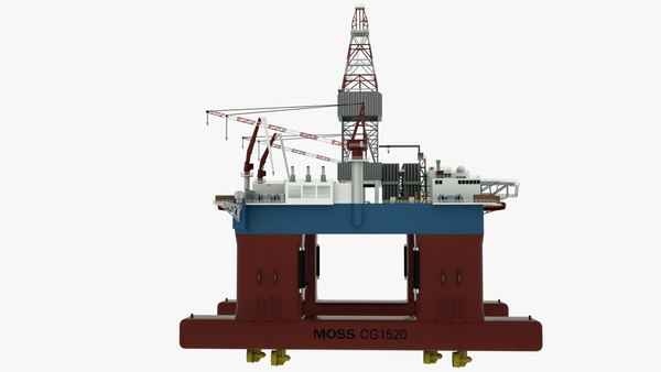Floating drilling rig 3D model - TurboSquid 1471492