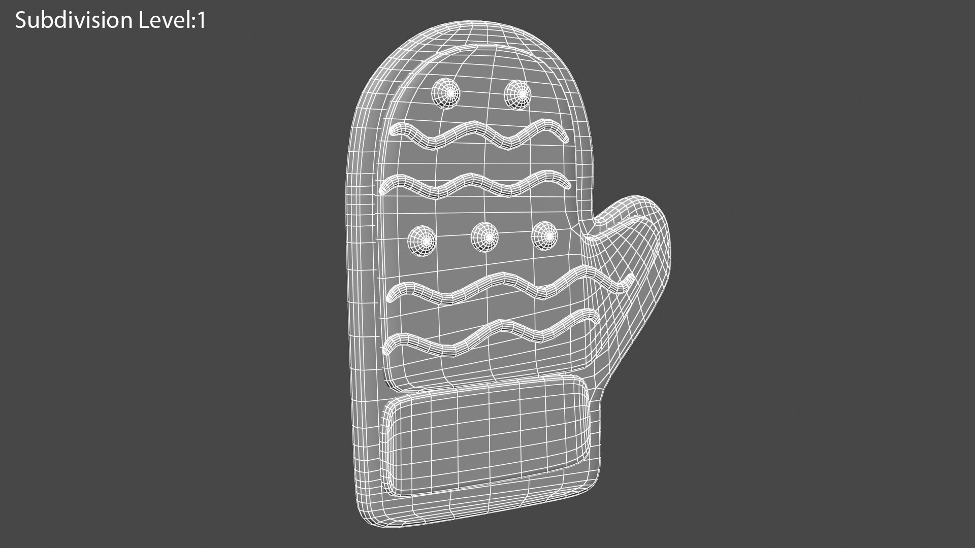 3D Gingerbread Glove Christmas Cookie - TurboSquid 1653752