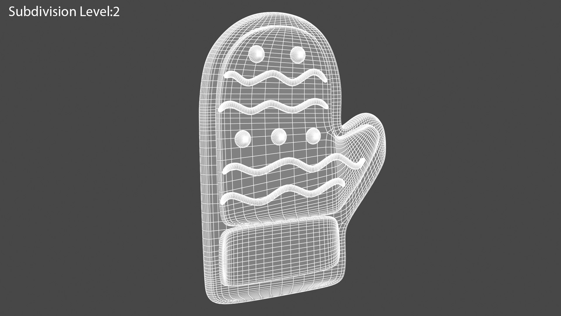 3D Gingerbread Glove Christmas Cookie - TurboSquid 1653752