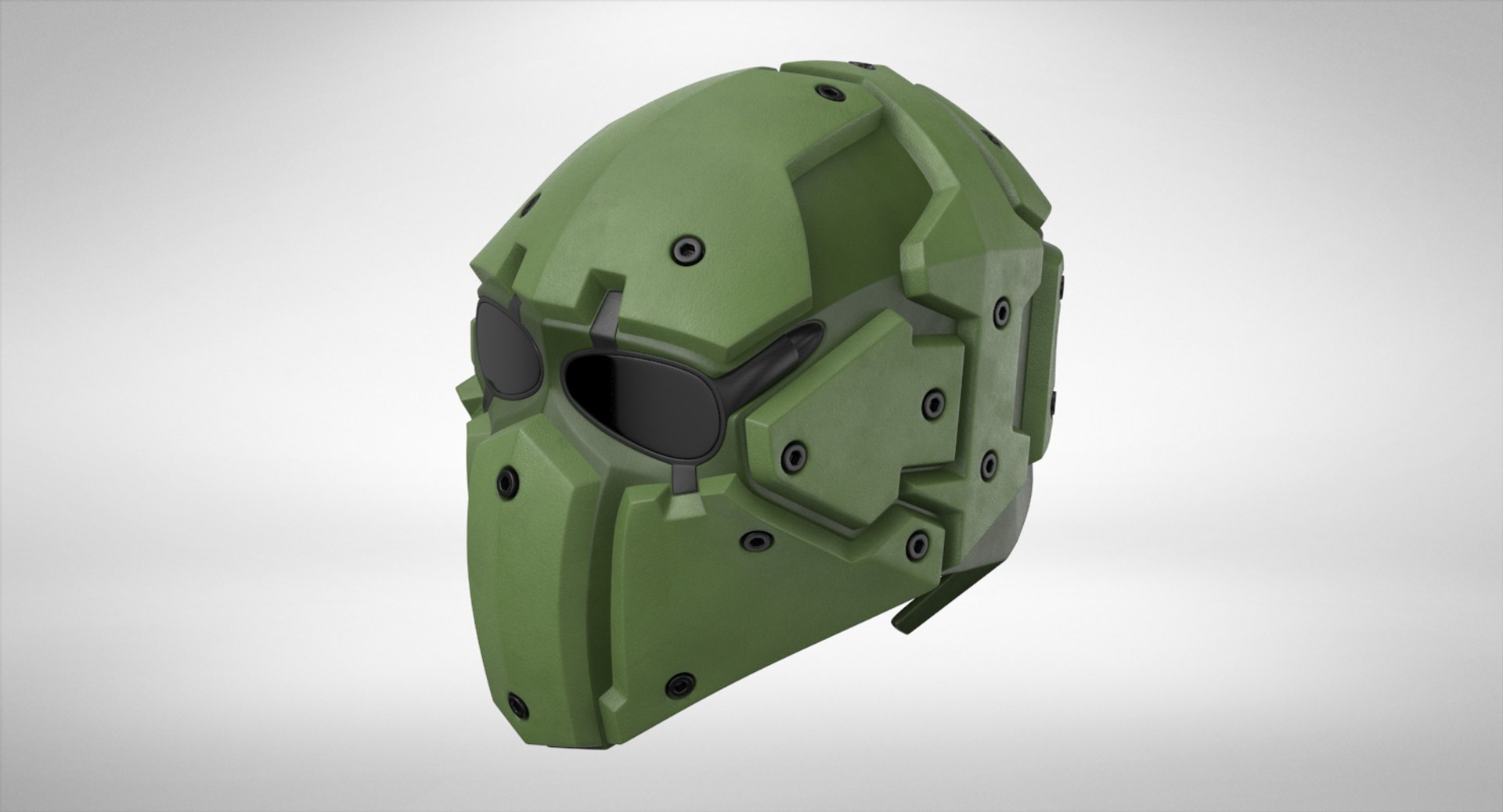 3D Model Kevlar Tactical Mask Olive - TurboSquid 1334447