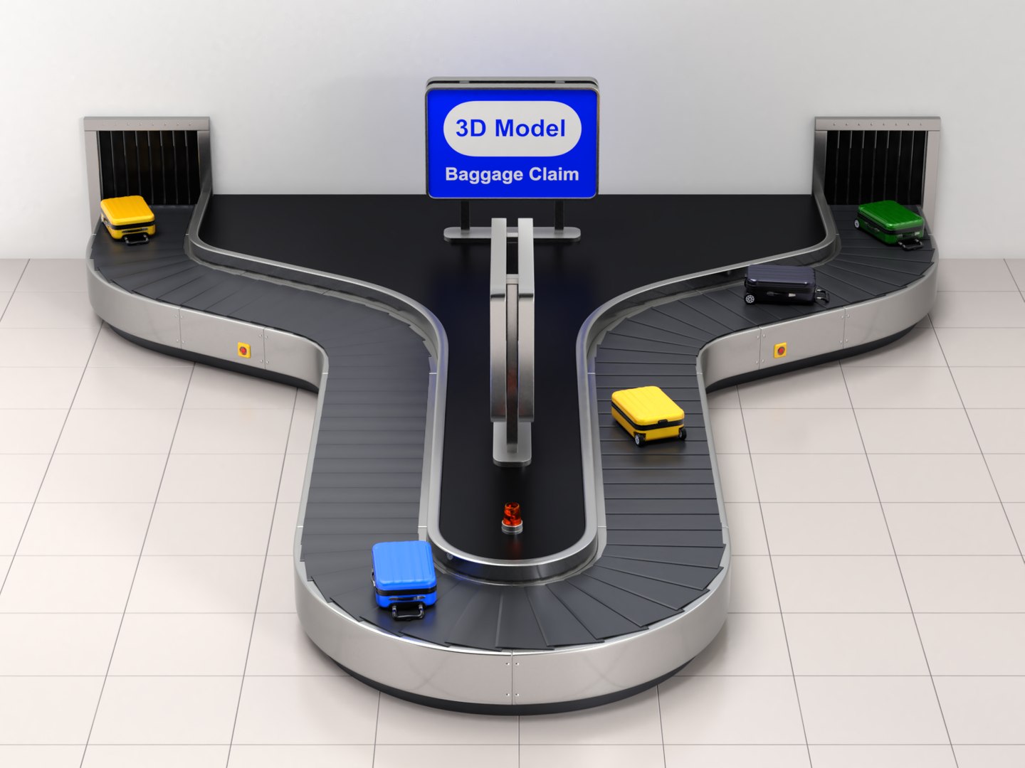 Airport Claim Transport 3D Model - TurboSquid 1502350
