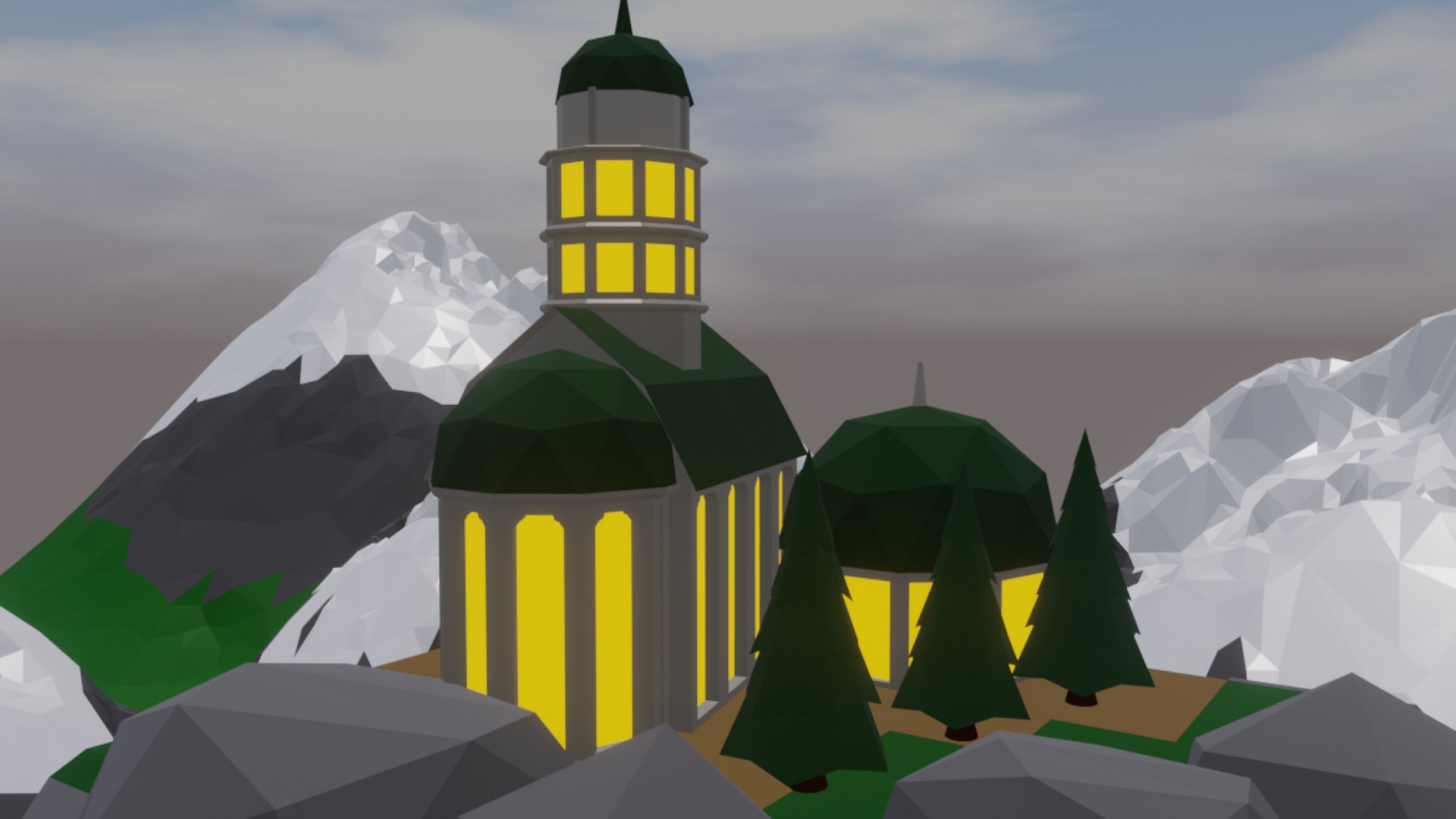 3D Low Poly Stylized Fantasy Forest - TurboSquid 1837114