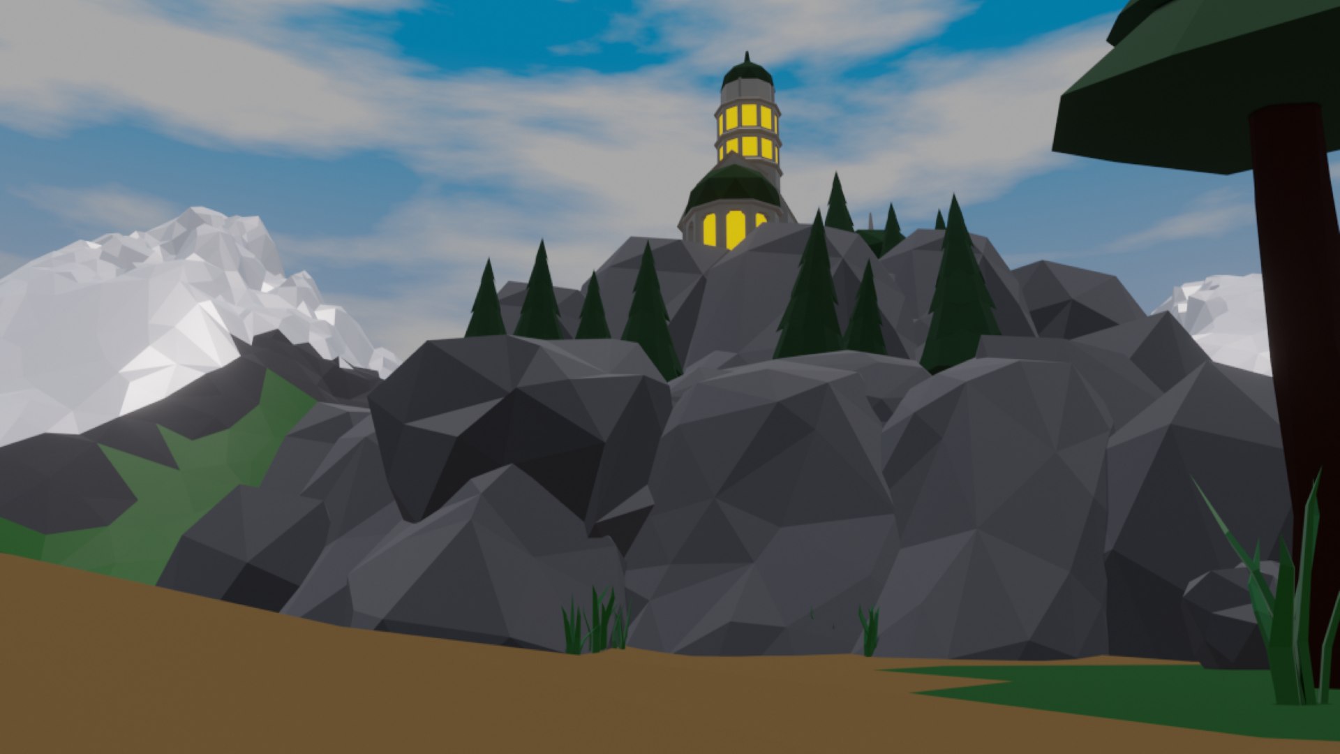 3D Low Poly Stylized Fantasy Forest - TurboSquid 1837114