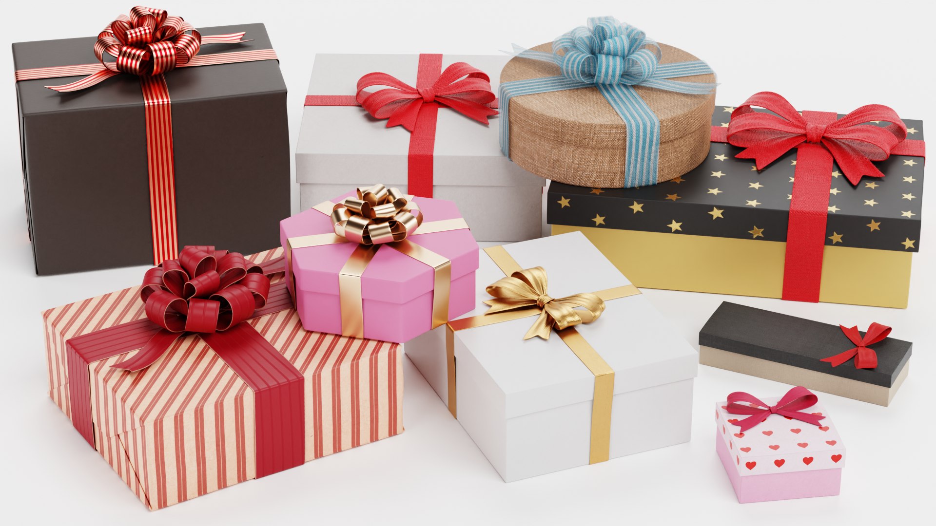 3D Gifts Pile model - TurboSquid 1990192