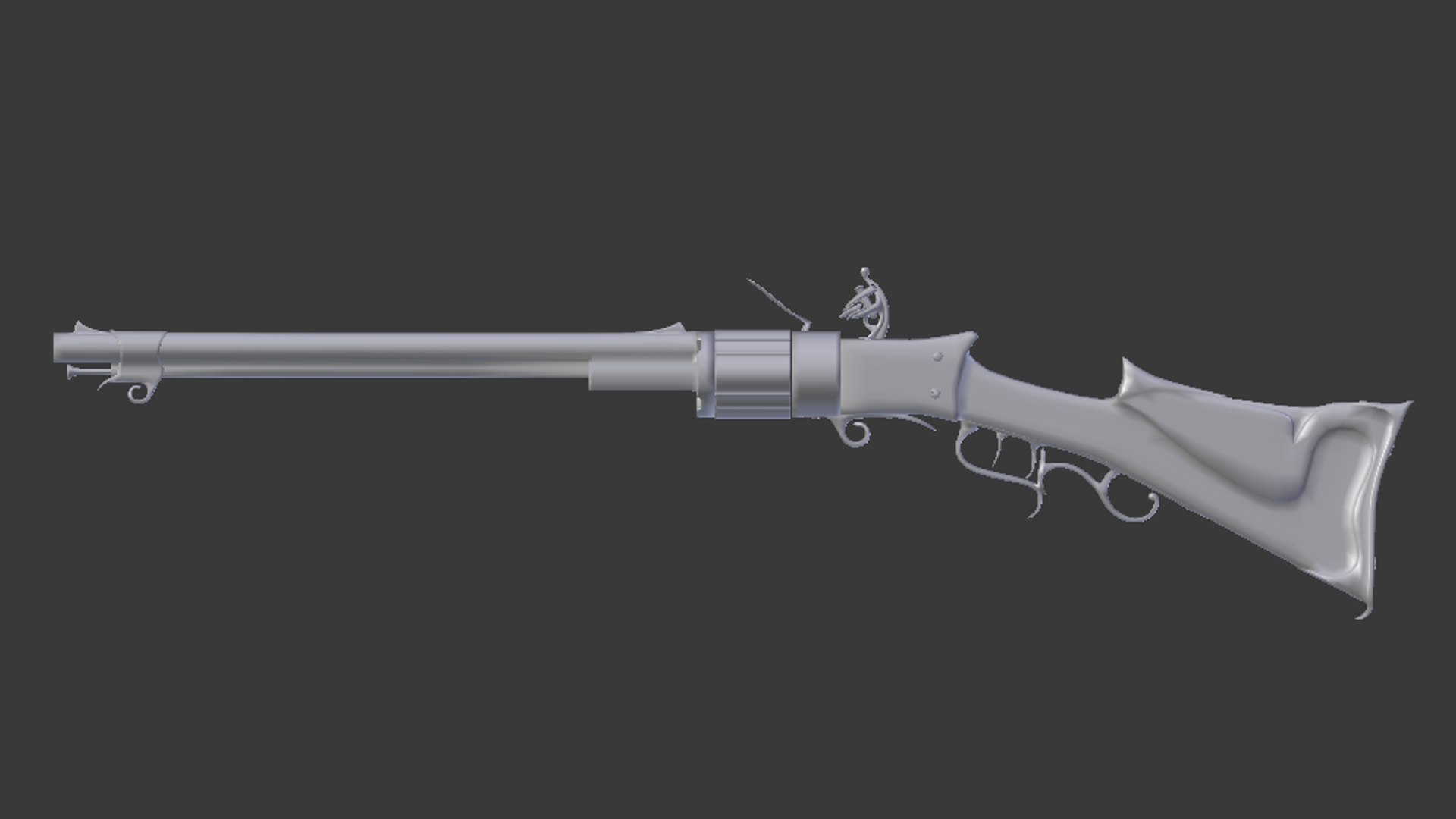 Flintlock Revolver Rifle 3D Model - TurboSquid 1253335