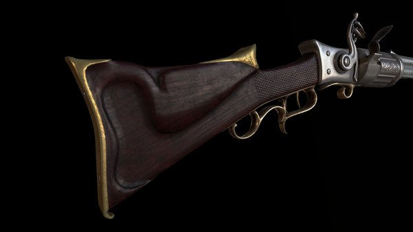 Flintlock revolver rifle 3D model - TurboSquid 1253335