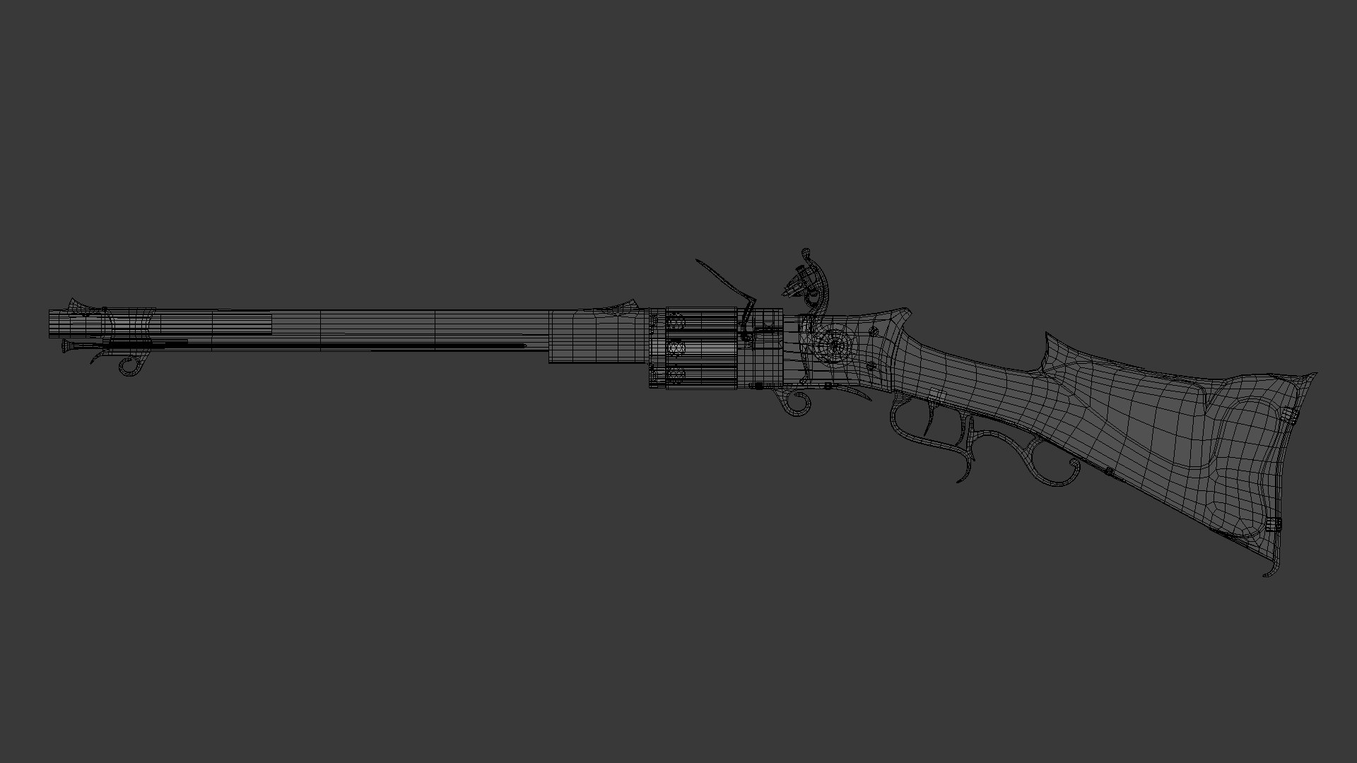 Flintlock Revolver Rifle 3D Model - TurboSquid 1253335