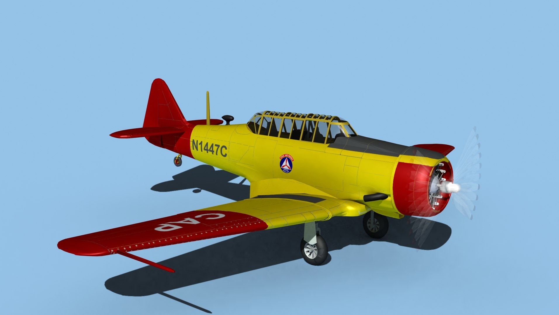 3D North American T-6 Texan Civil Air Patrol 2 - TurboSquid 1924532