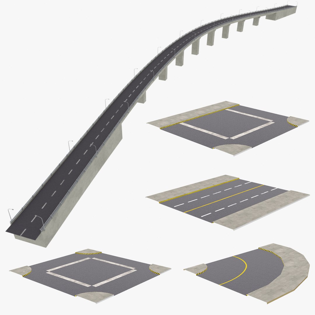 3D Street Roads And Highway Model - TurboSquid 2237868