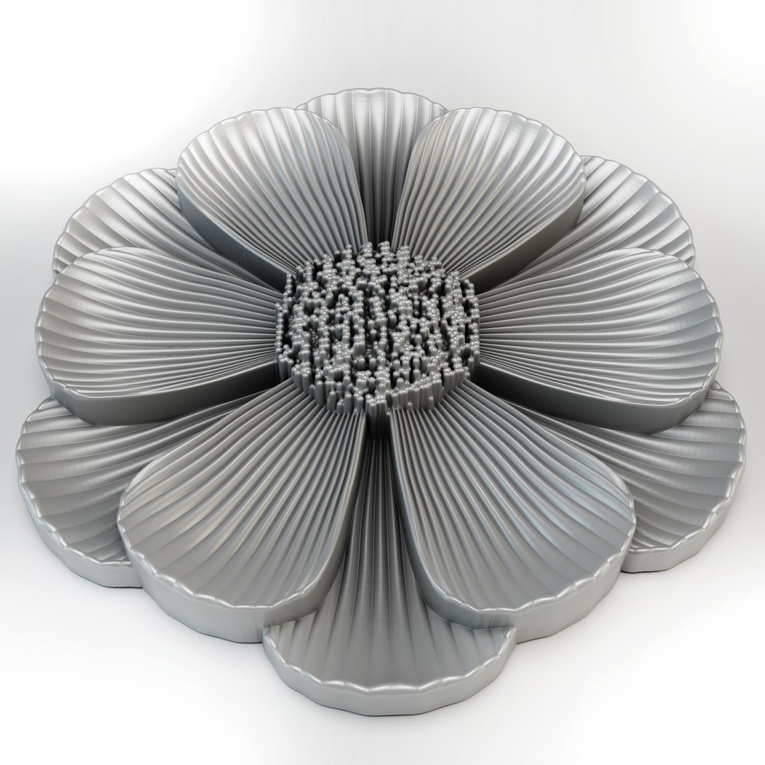 3D Stl Model Of A Flower For CNC Router 3D Print Model 3D Model ...
