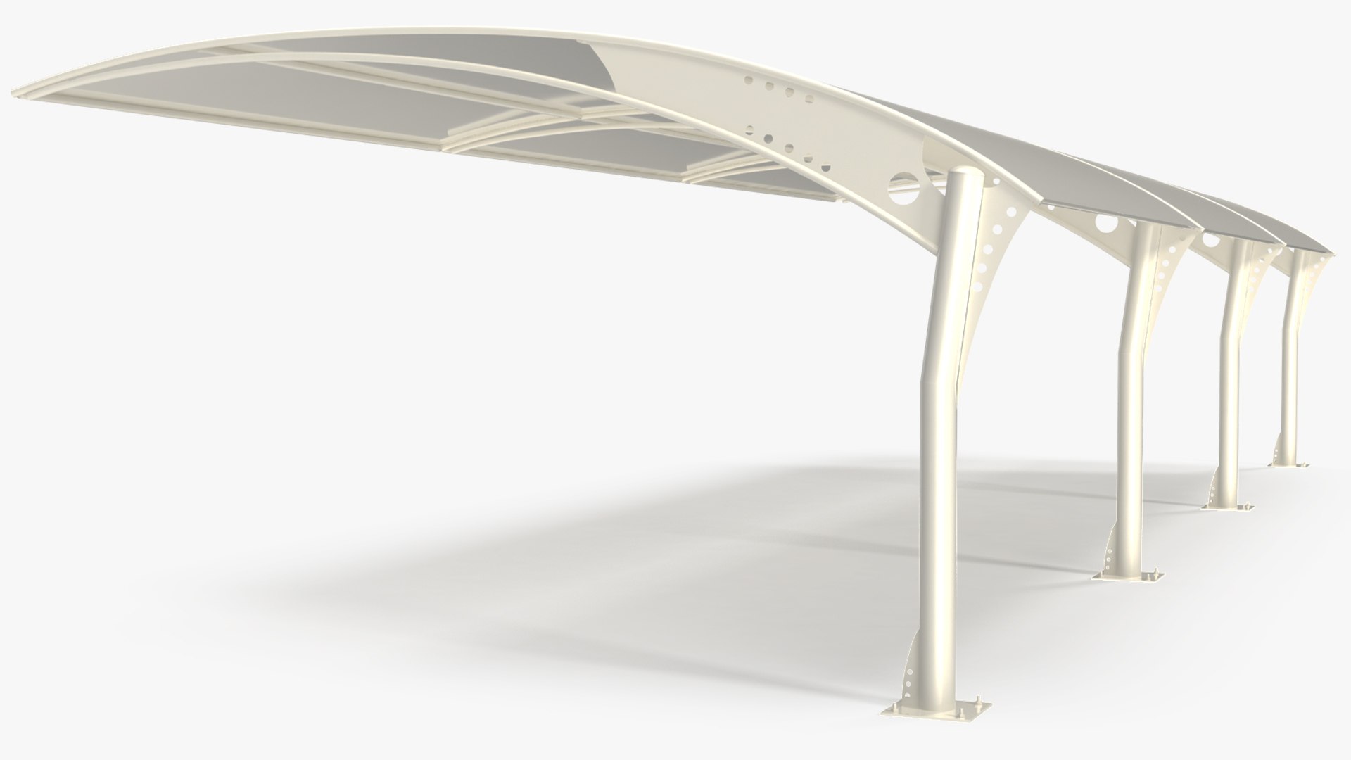 3D model Car Parking Shed - TurboSquid 1911685