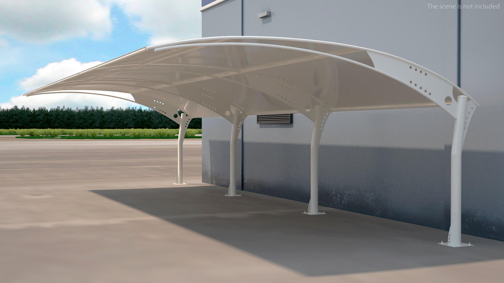 3D Model Car Parking Shed - TurboSquid 1911685