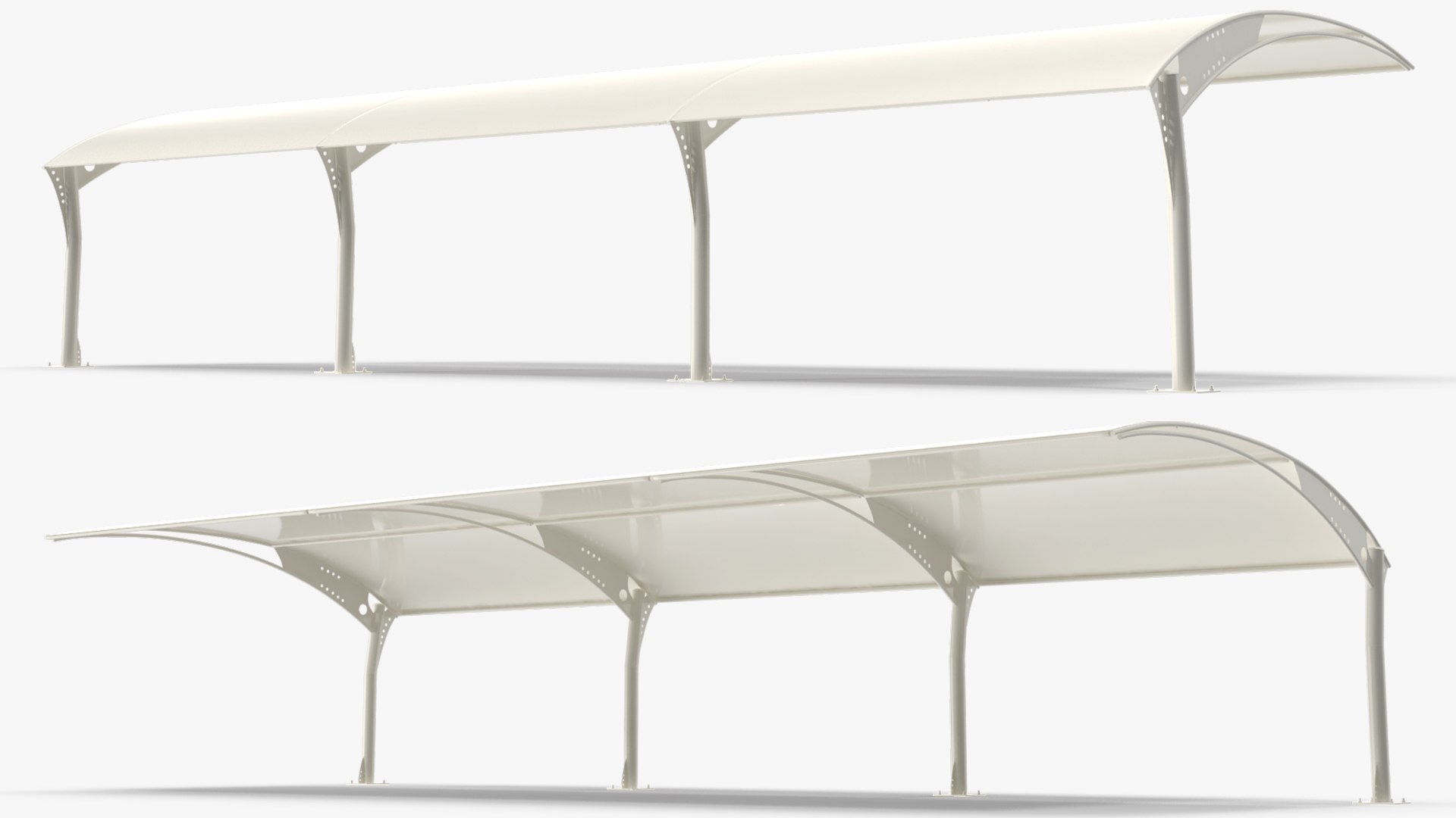 3D model Car Parking Shed - TurboSquid 1911685