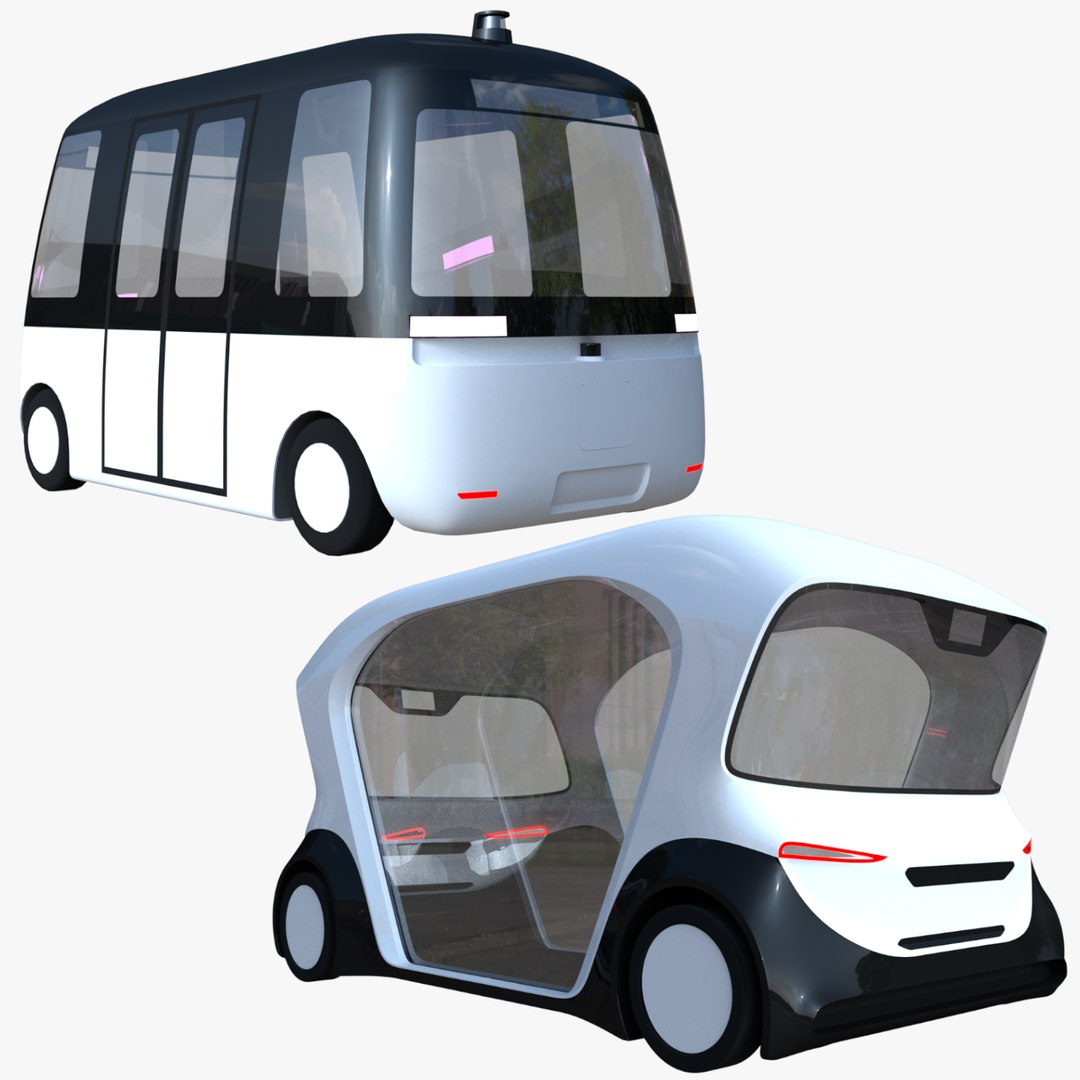 Autonomous Shuttle Buses 3D Model - TurboSquid 1756328