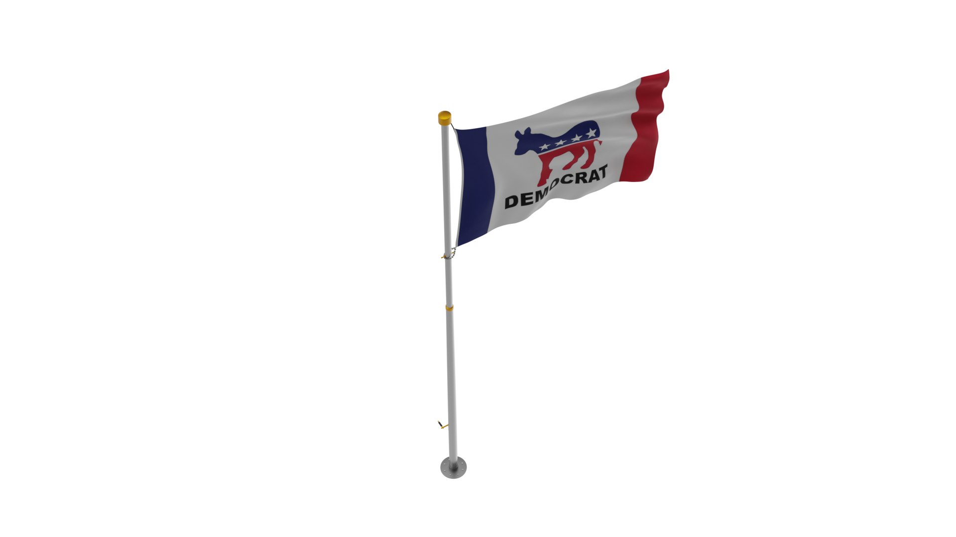 3D Democrat Party Flags Model - TurboSquid 2210989