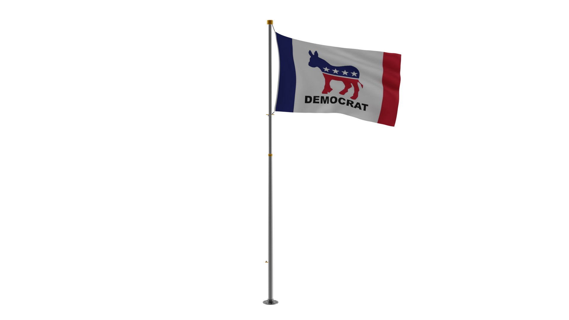 3D Democrat Party Flags Model - TurboSquid 2210989