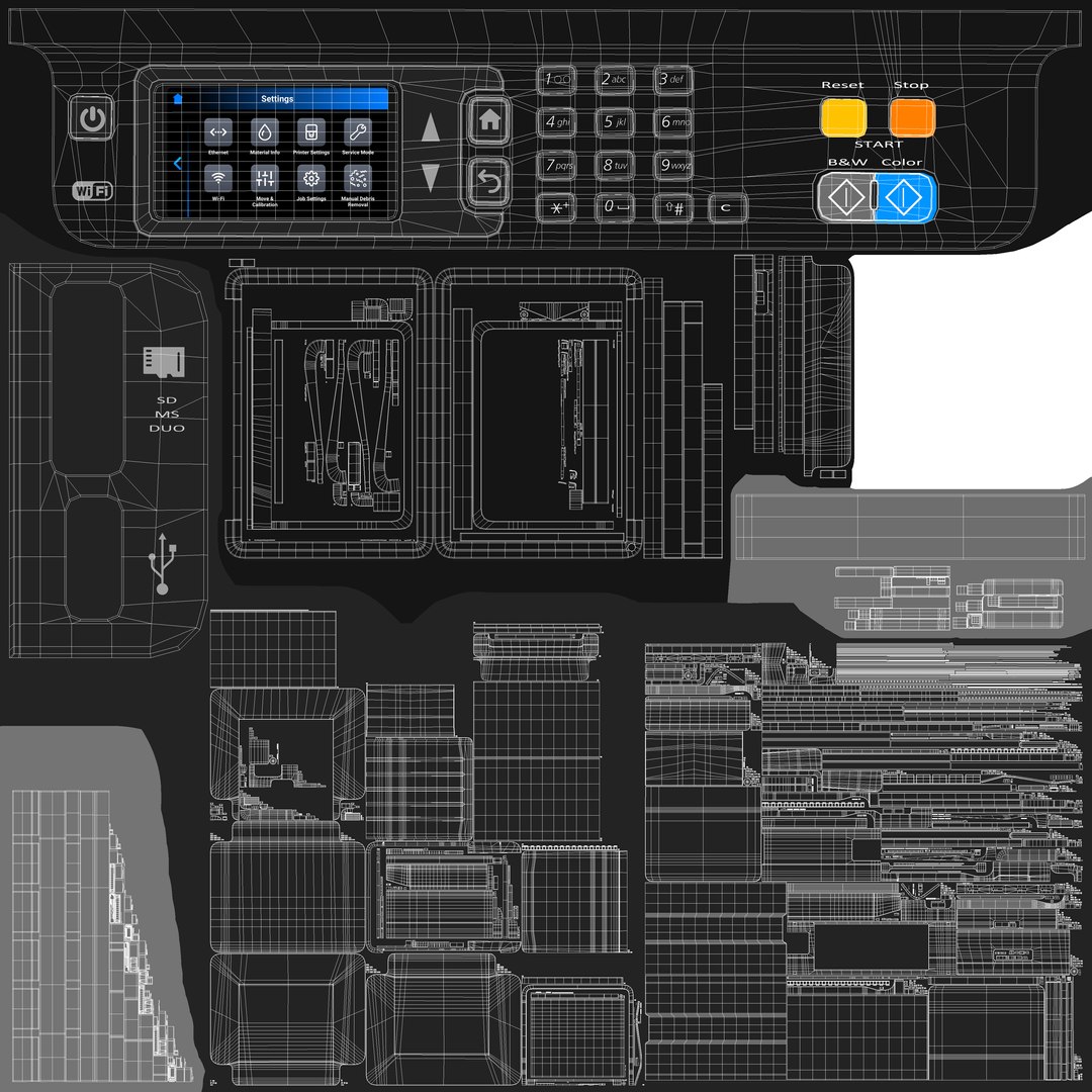 3D Detailed Printer Model - TurboSquid 2011825