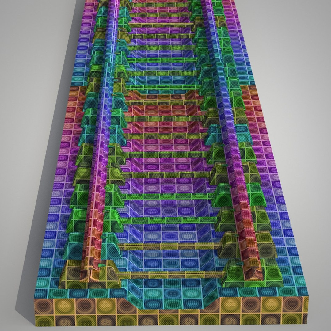Subway Rails Railroad Railway 3d Fbx