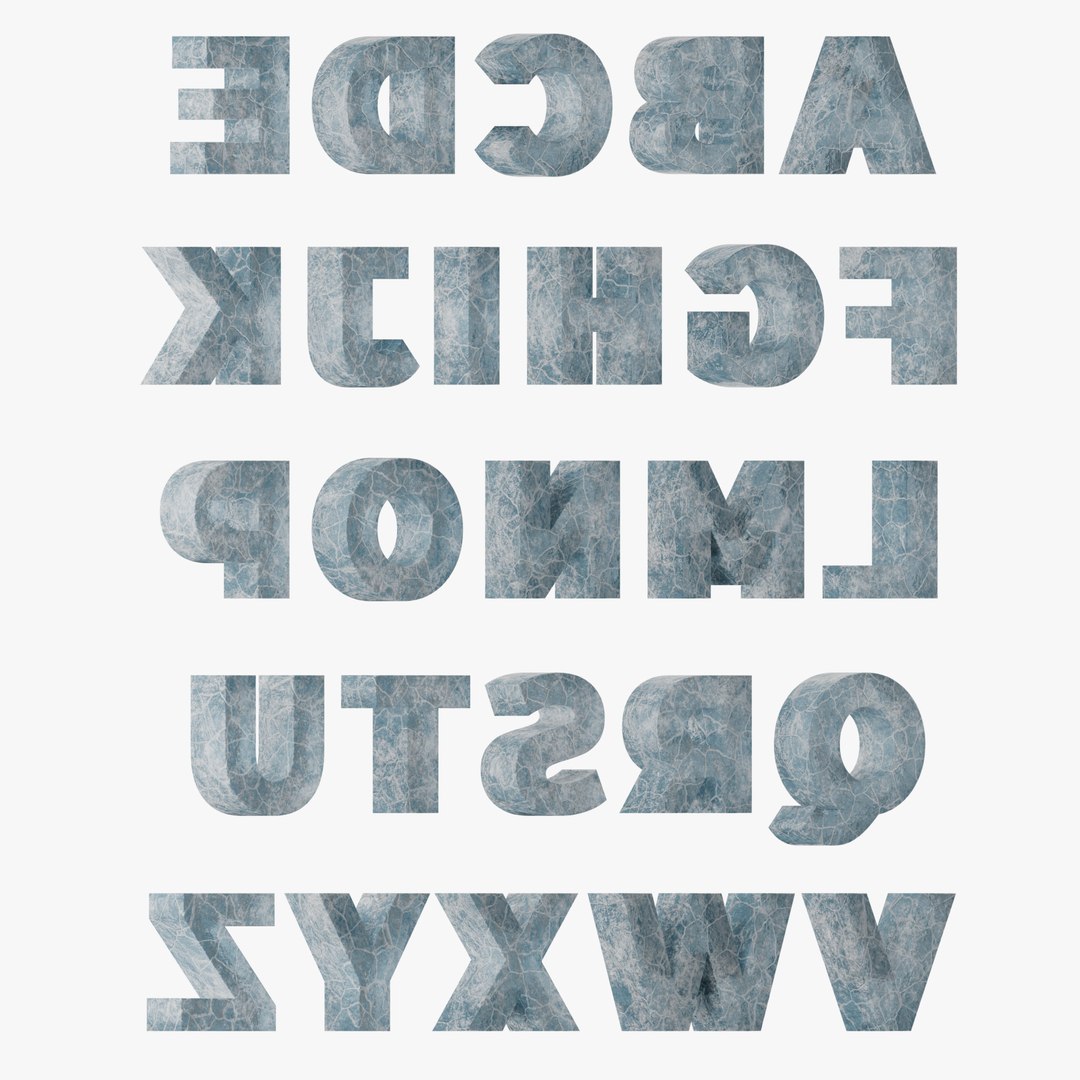 3D Ice Letters Model - TurboSquid 2190013