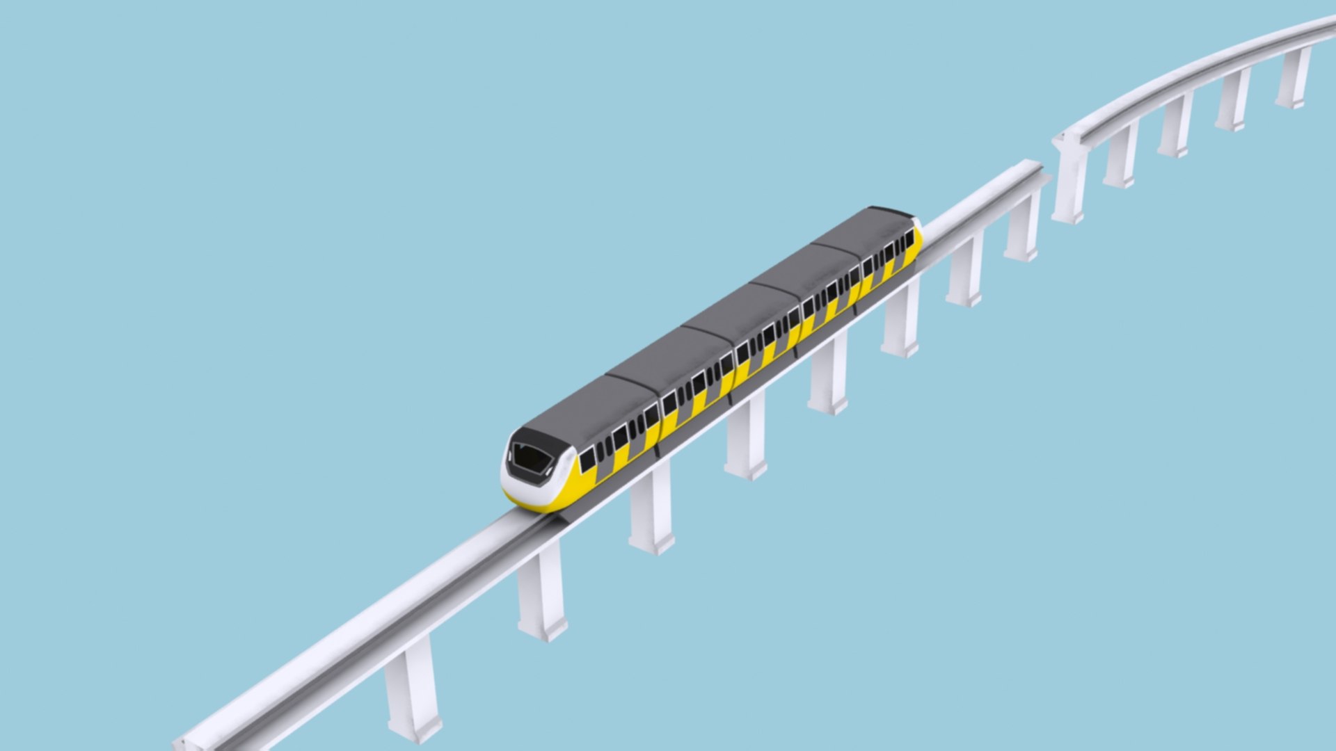 3D Monorail Mass Transit - TurboSquid 2221081