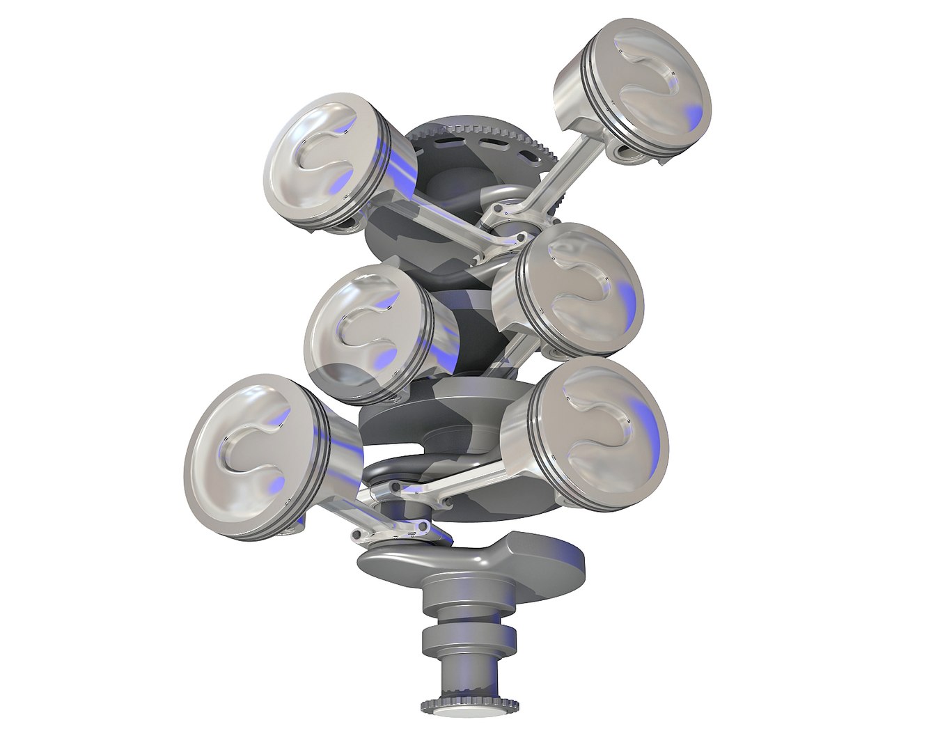 3D V6 Engine Cylinders - TurboSquid 1398025