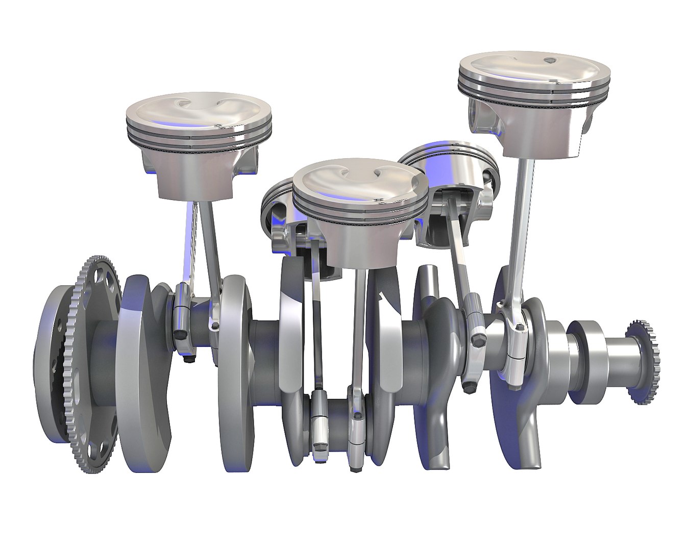 3D V6 Engine Cylinders - TurboSquid 1398025