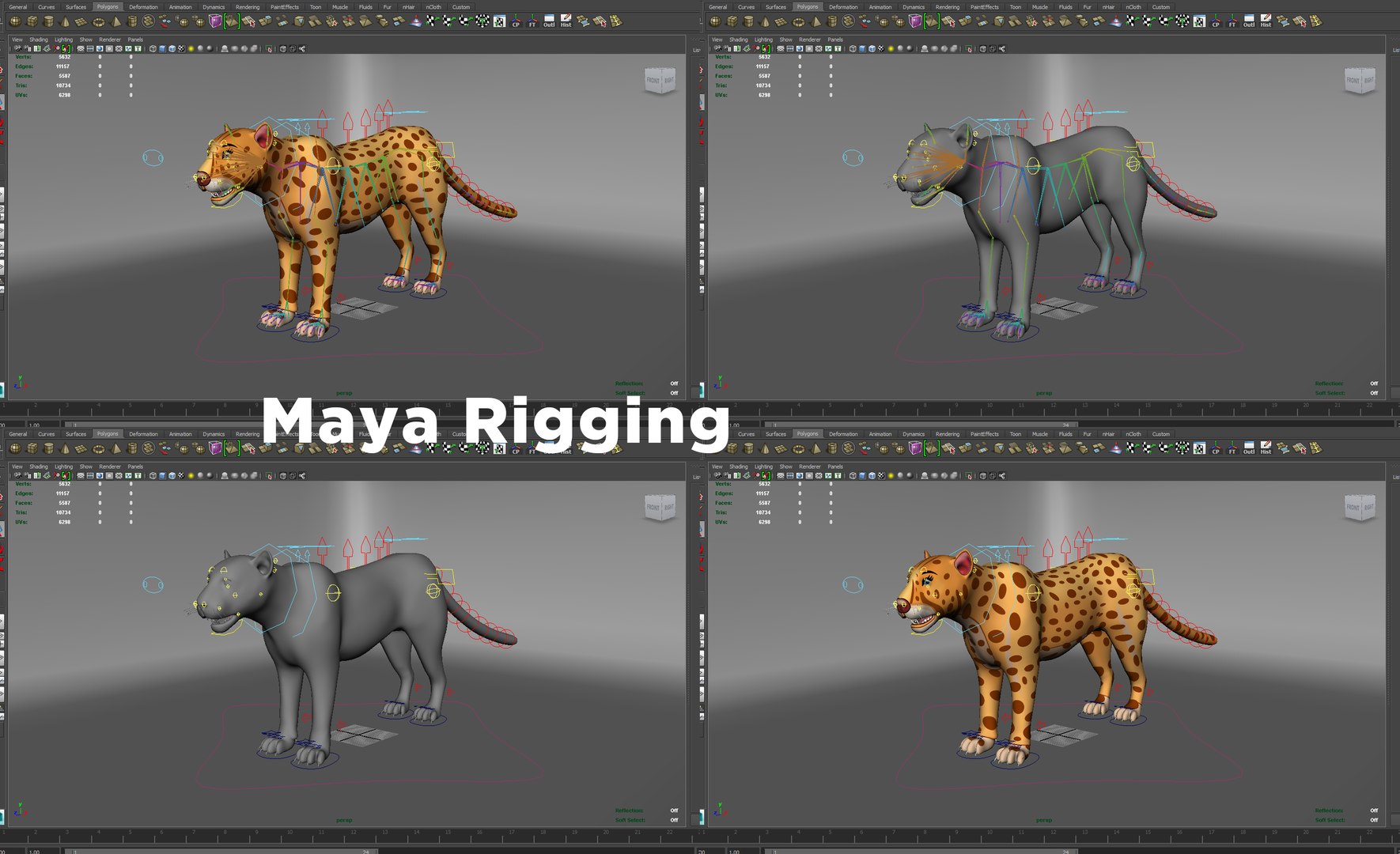 3D Leopard Rigged Model - TurboSquid 1287148