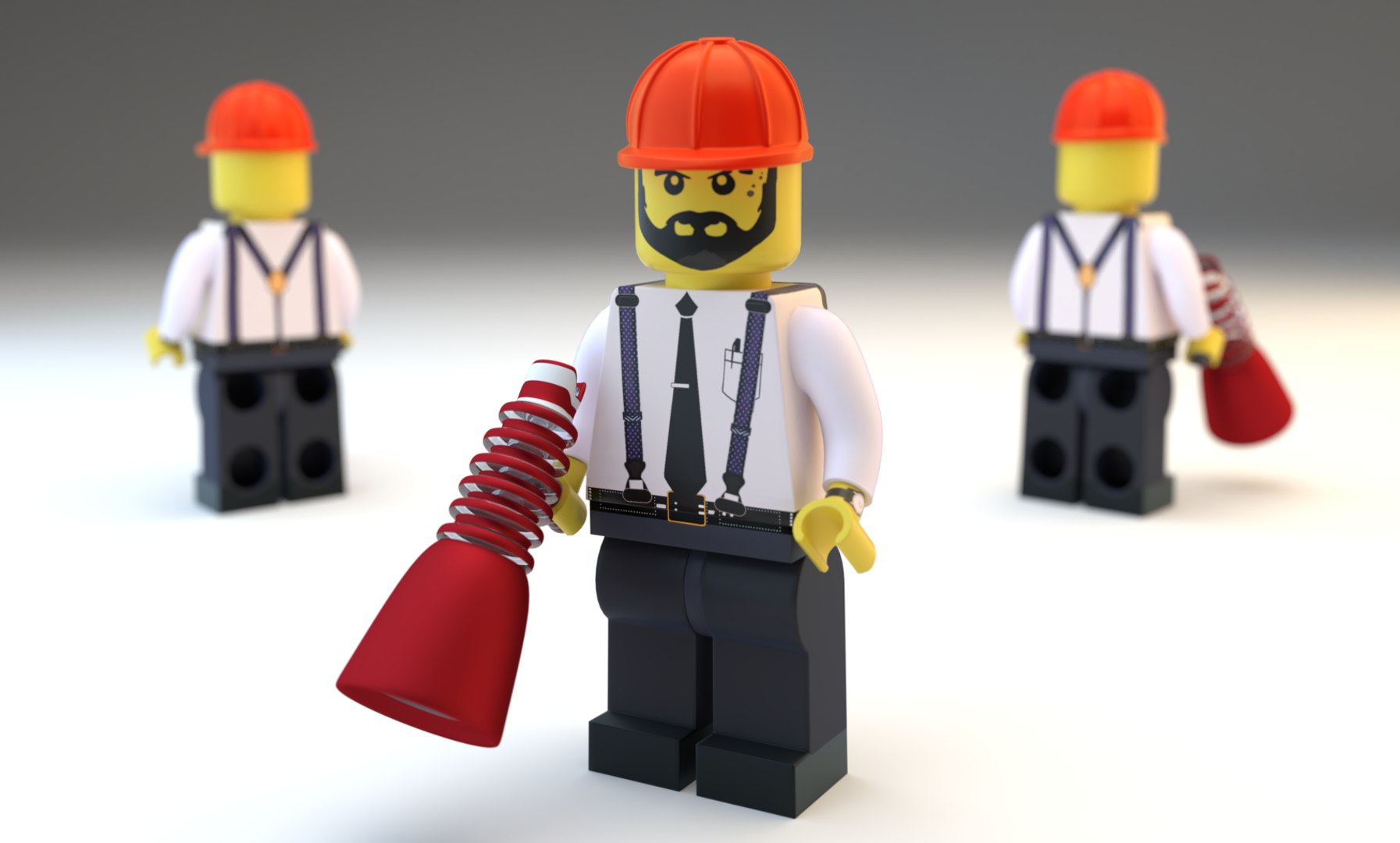 3D Model Lego Workers With Dozer And Bonus PACK - TurboSquid 1774110