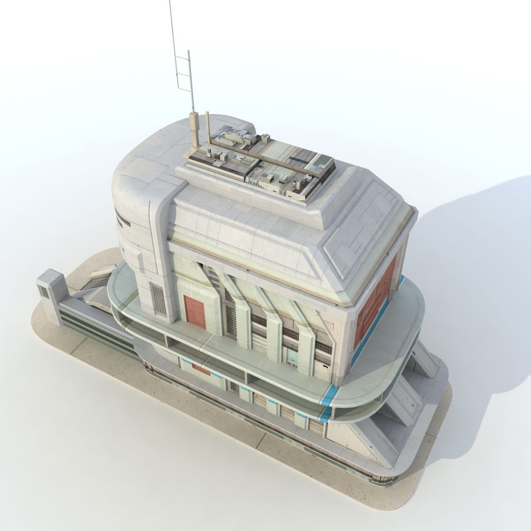 Obj Sci Fi Futuristic Building