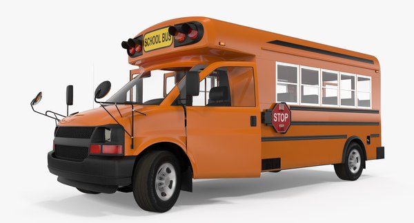 3d small school bus model