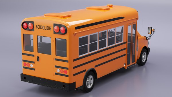 3d small school bus model