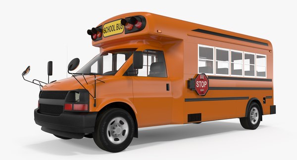 3d small school bus model