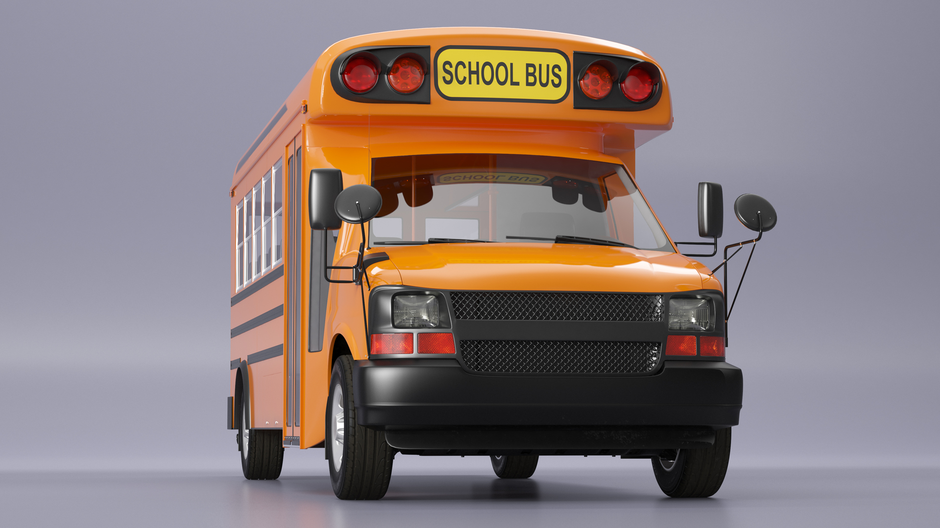 3d small school bus model