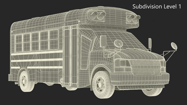 3d small school bus model