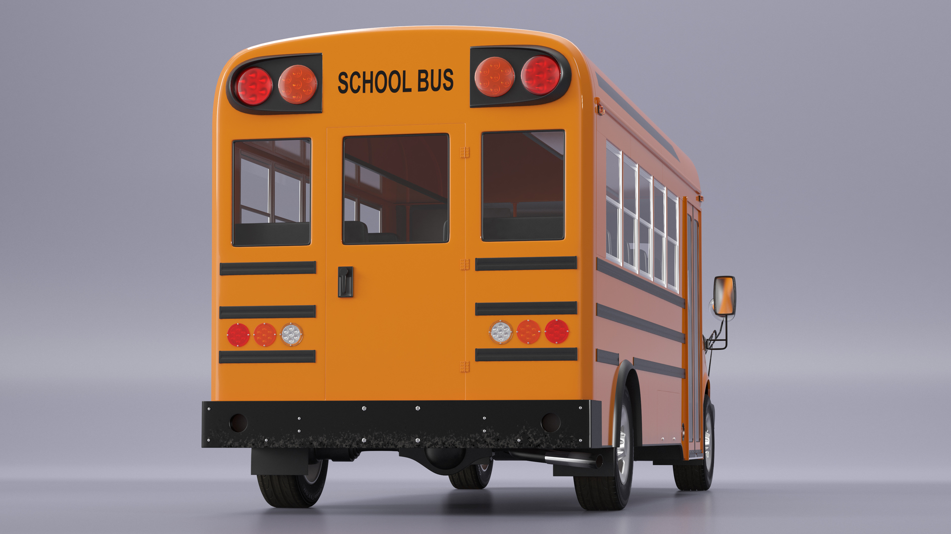 3d small school bus model