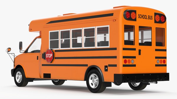 3d small school bus model