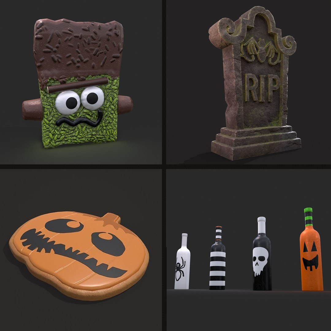 Halloween Prop Mix Four 3D model - TurboSquid 2036087