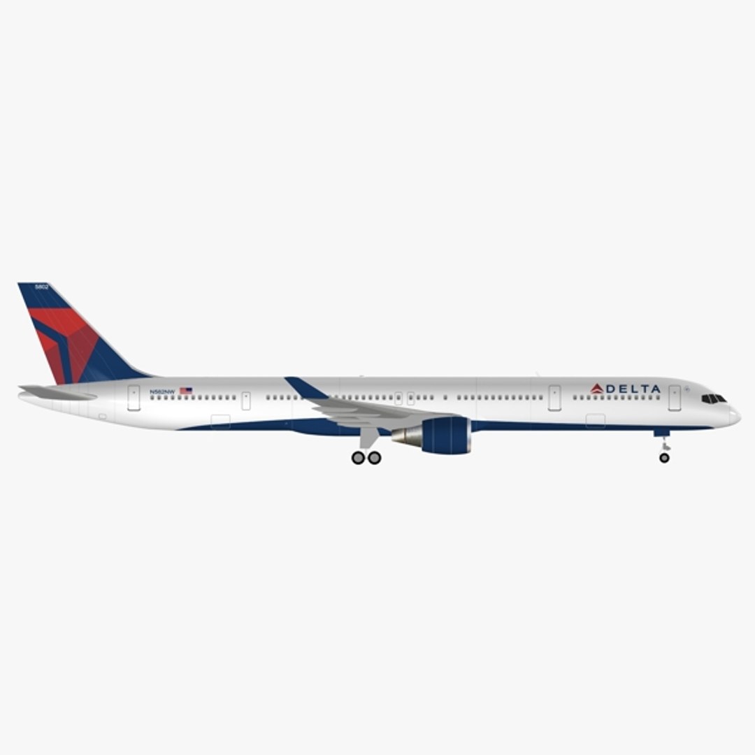 Airliner Boeing 757-300 Delta 3d Max