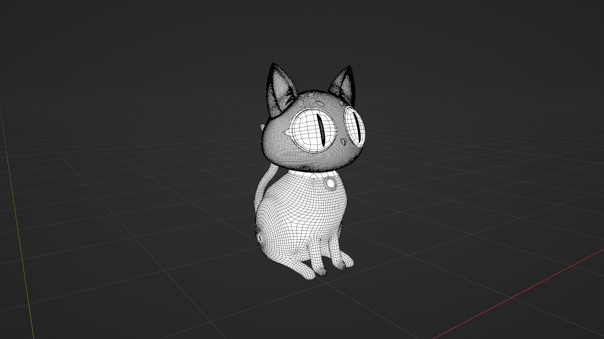 Black Cartoon Cat 3D Model - TurboSquid 1963137