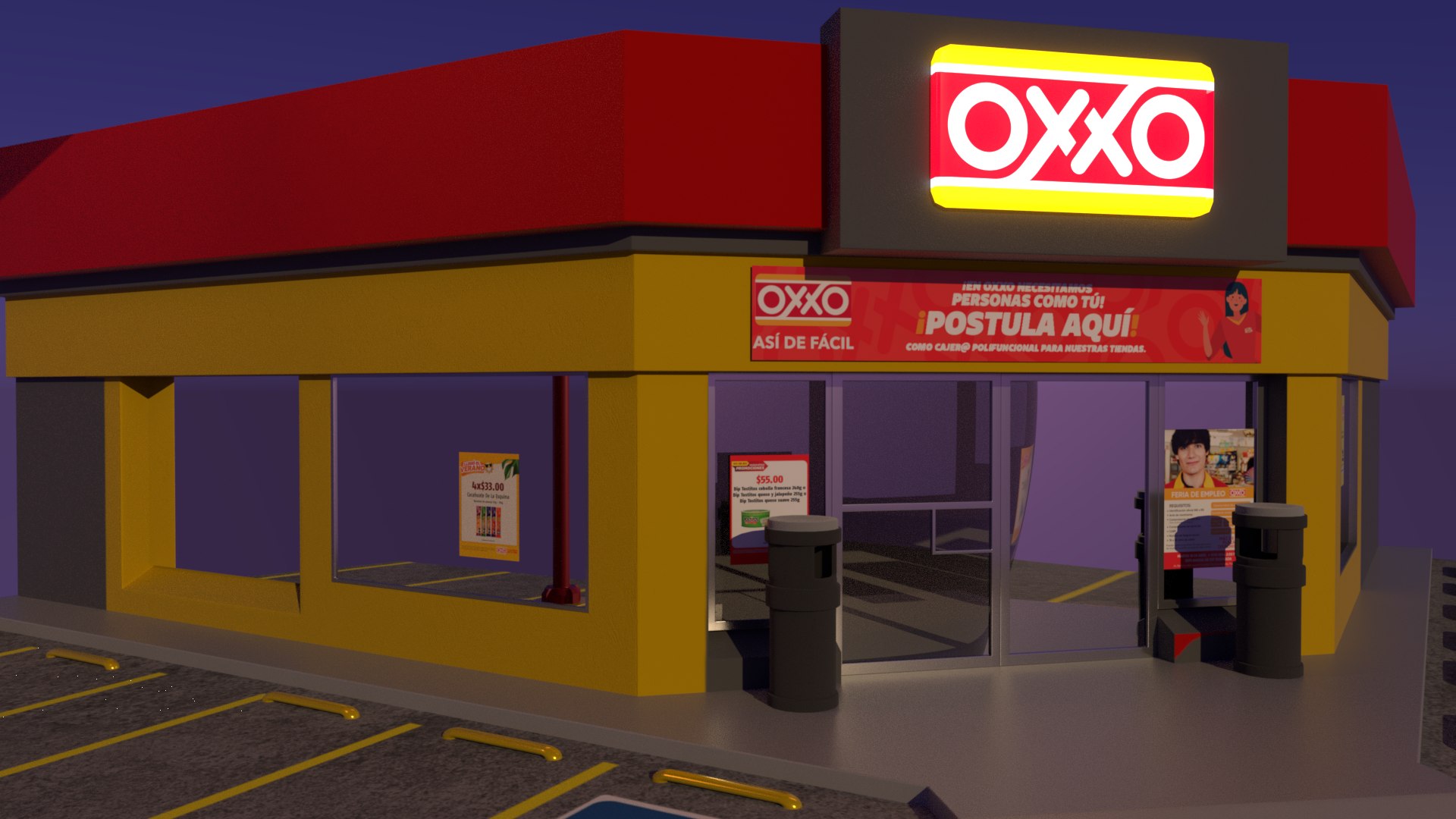 3D OXXO Convenience Store Model - TurboSquid 2137882