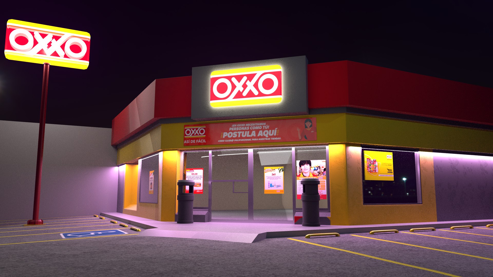 3D OXXO Convenience Store Model - TurboSquid 2137882