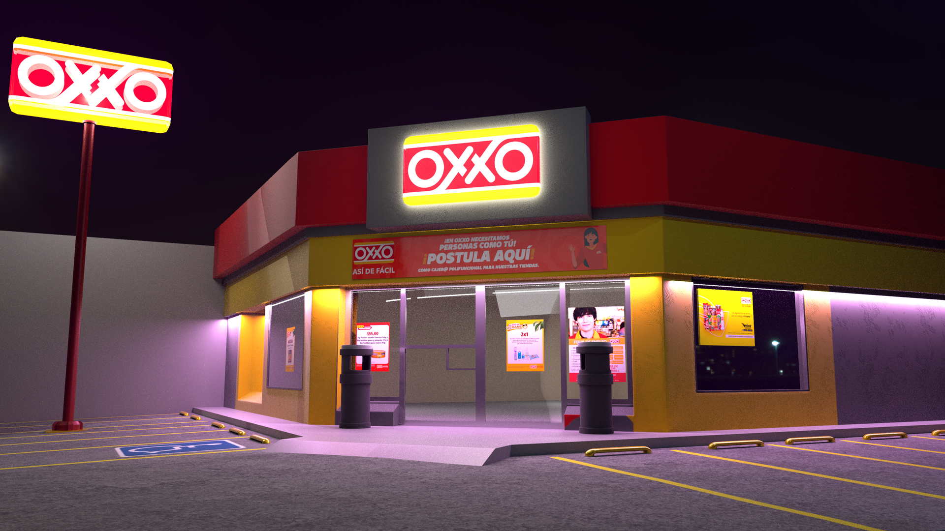 modelo 3d Tienda de conveniencia OXXO - TurboSquid 2137882