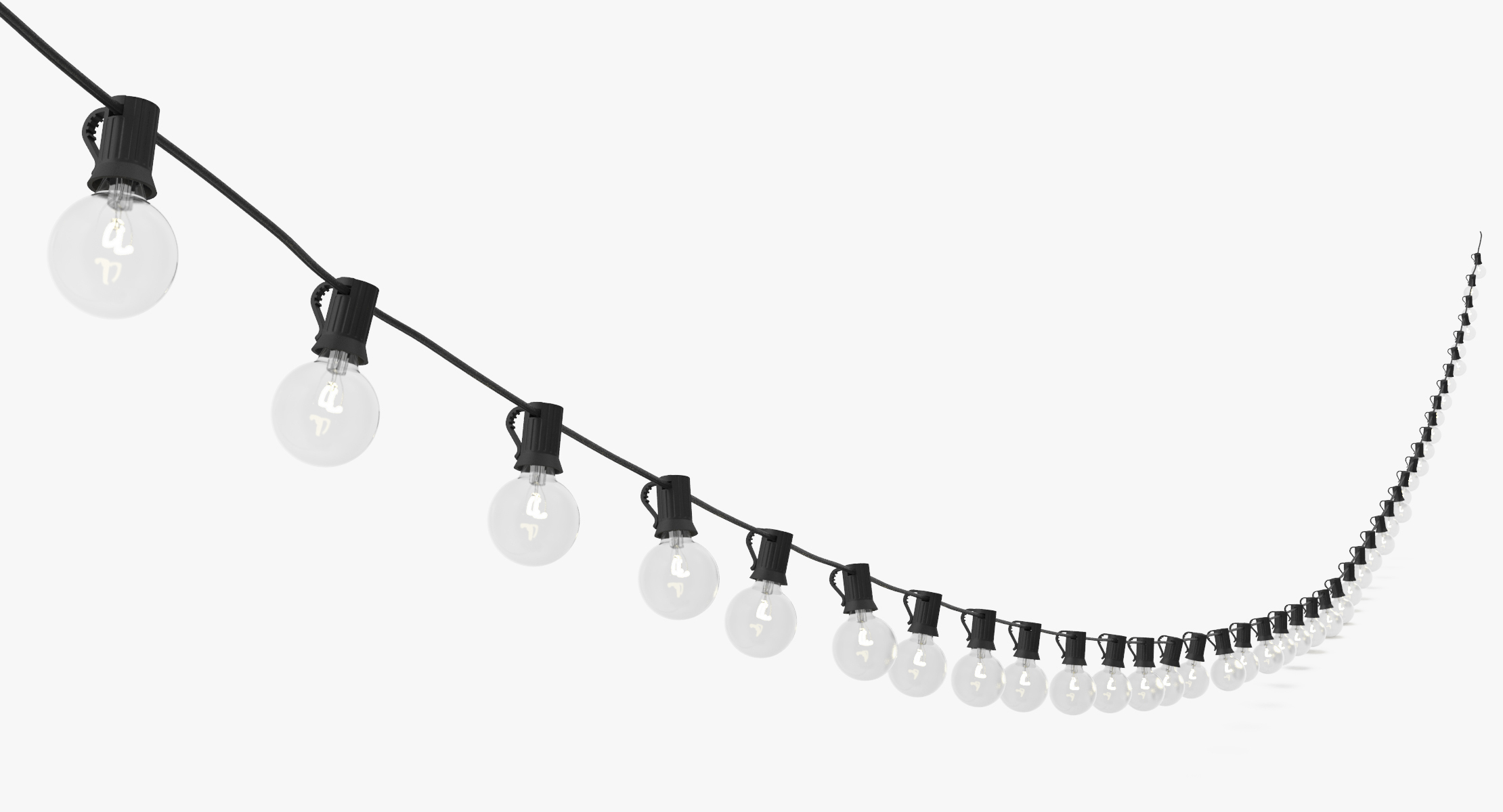 3d model of string lights 03