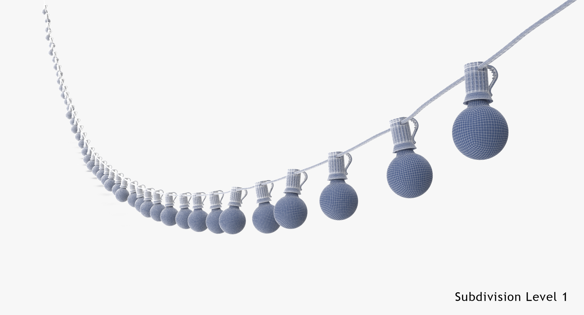 3d model of string lights 03