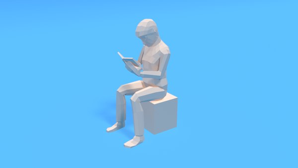 Kid reading book 3D model - TurboSquid 1416920