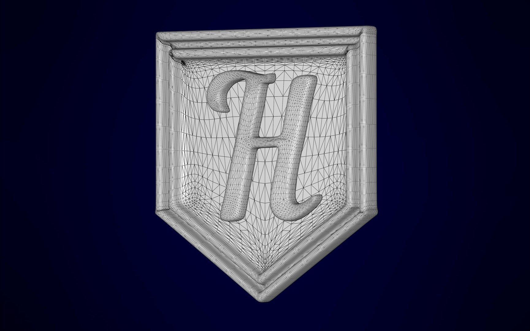 3D Model Letter H Pendant - TurboSquid 1781908
