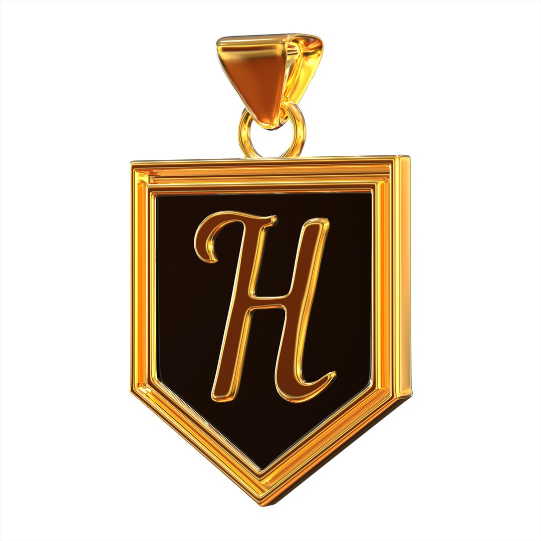 3D Model Letter H Pendant - TurboSquid 1781908