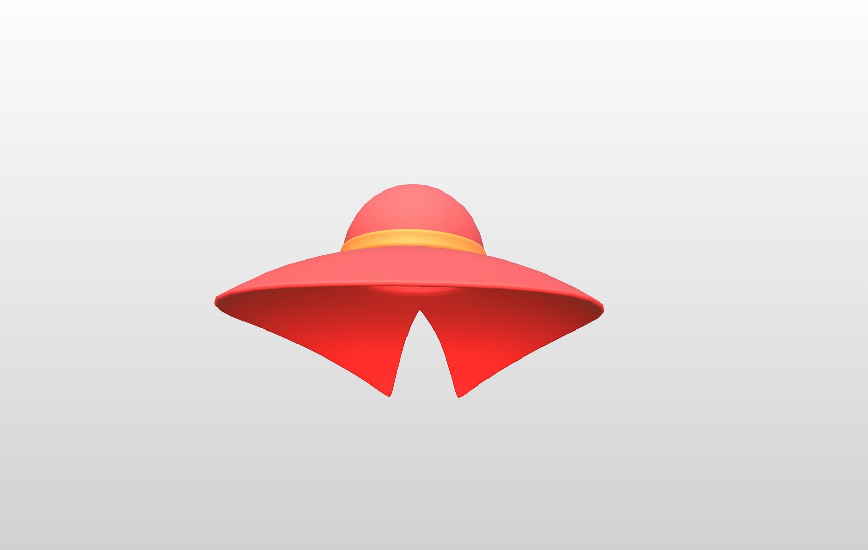 3D Hat001 Red Sun Hat - TurboSquid 1965603
